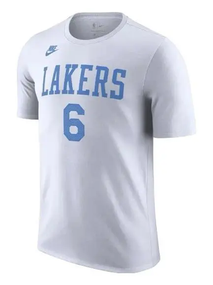 Nike Nba Los Angeles Lakers Lebron James T-shirt - White/light Blue