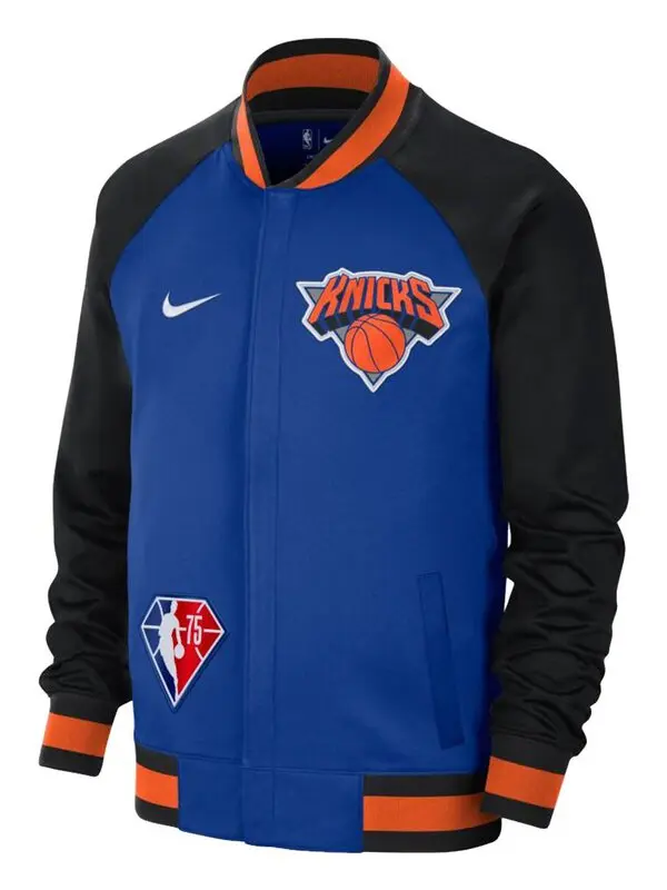Nike Nba New York Knicks Showtime City Edition Jacket - Blue/black