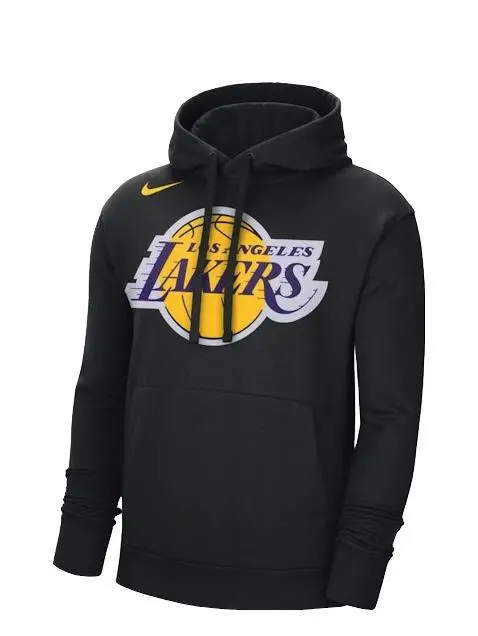 Nike Nba Los Angeles Lakers Fleece Pullover Hoodie - Black
