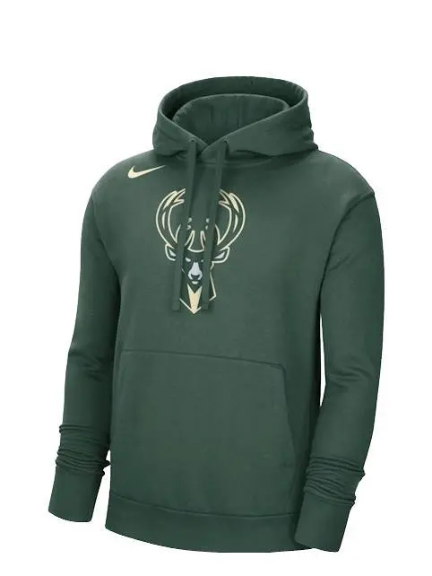 Nike Nba Milwaukee Bucks Fleece Pullover Hoodie - Green