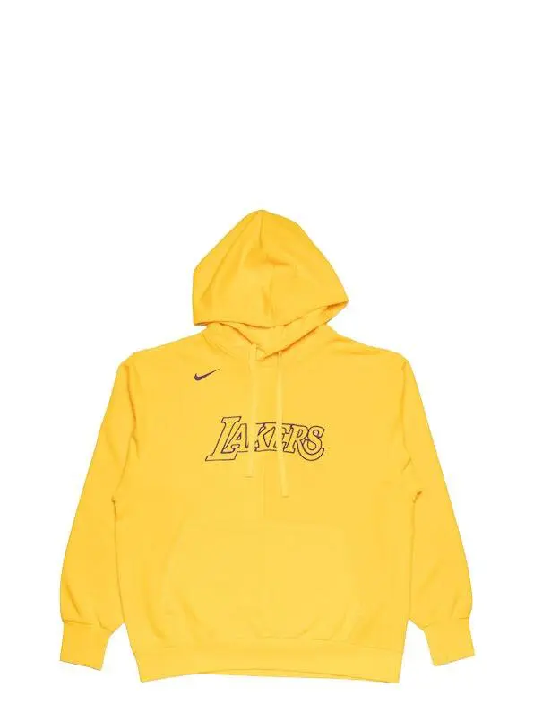 Nike Nba Los Angeles Lakers Courtside Fleece Hoodie - Yellow/purple