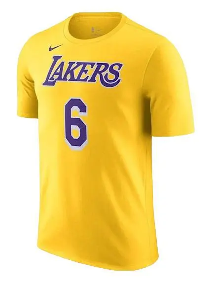 Nike Nba Los Angeles Lakers Lebron James T-shirt - Yellow