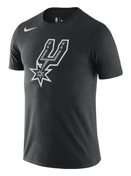 Nike Nba San Antonio Spurs Logo Dri-fit T-shirt - Black