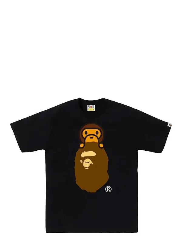 A BATHING APE Milo On Ape Head Tee Shirt - Black