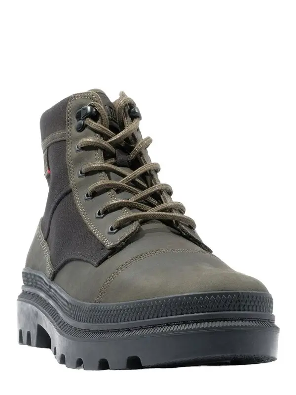 PALLADIUM Pallatrooper Rough Boots - Black/olive Night