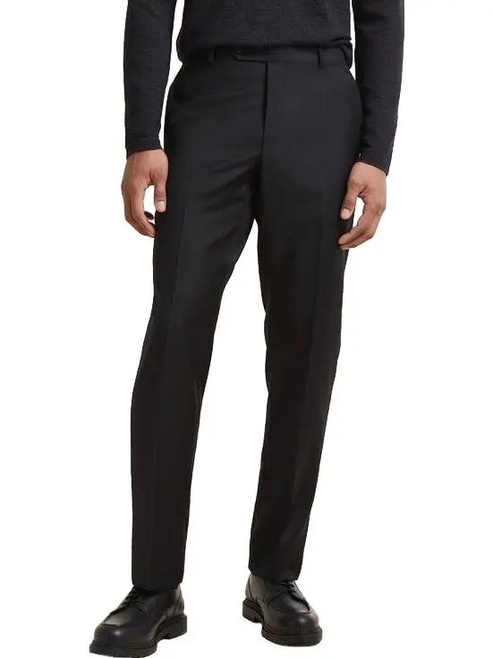 Samuelsohn 110s Serge Wool Trousers - Black