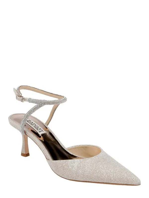 Badgley Mischka Autumn Pointed Toe Pumps - Gold Glitter