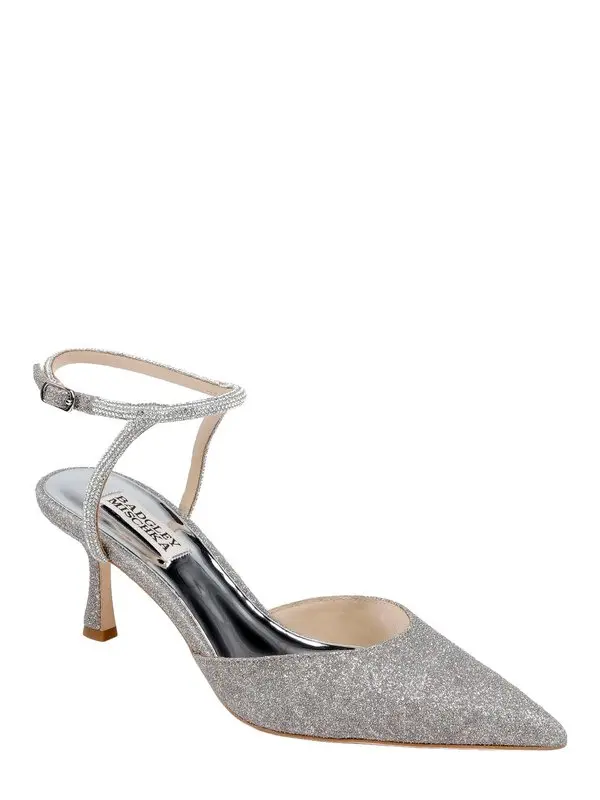 Badgley Mischka Autumn Pointed Toe Pumps - Silver Antique