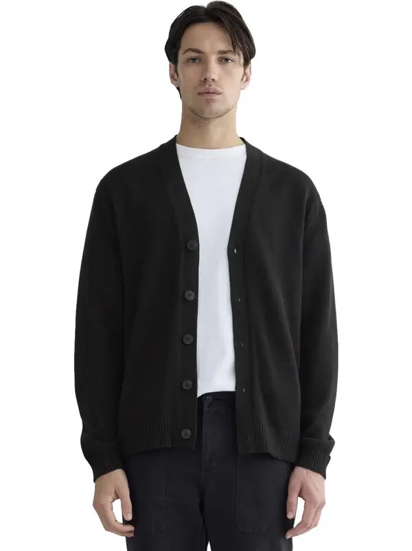 Everlane Classic Cotton Cardigan - Black