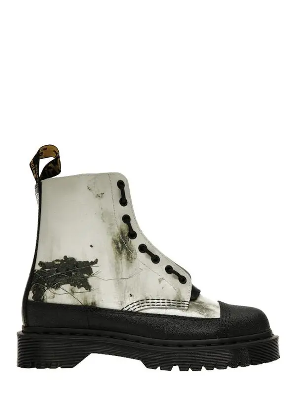 Dr. Martens 1460 Backhand 8-eye Boots - White/black