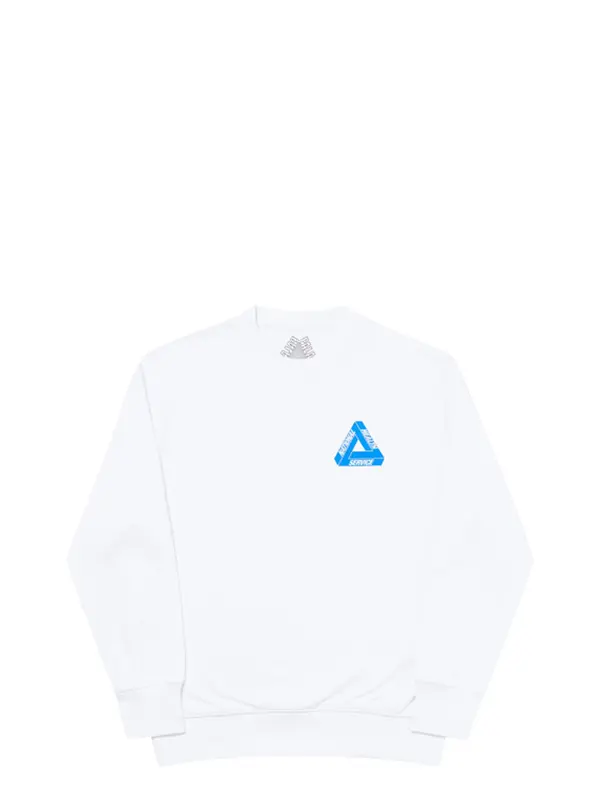 PALACE Tri-donator Crew - White