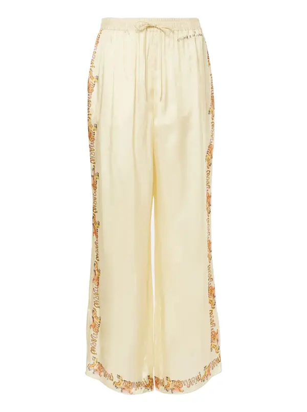 Marni Printed Straight Pants - White