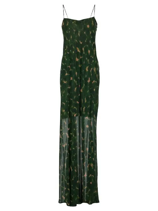 Dries Van Noten Deryl Floral Gown - Green