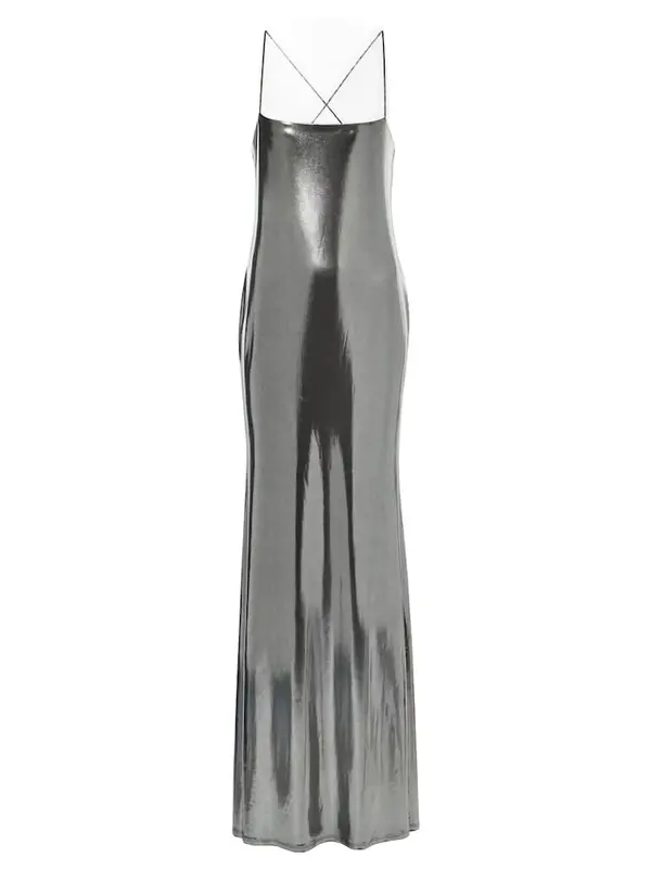 THE SEI Metallic Jersey Gown - Silver