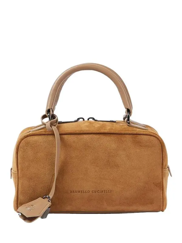 Brunello Cucinelli Small Suede Tote - Brown