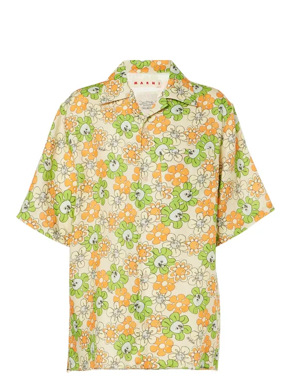 Marni Floral Linen Shirt - Multicoloured