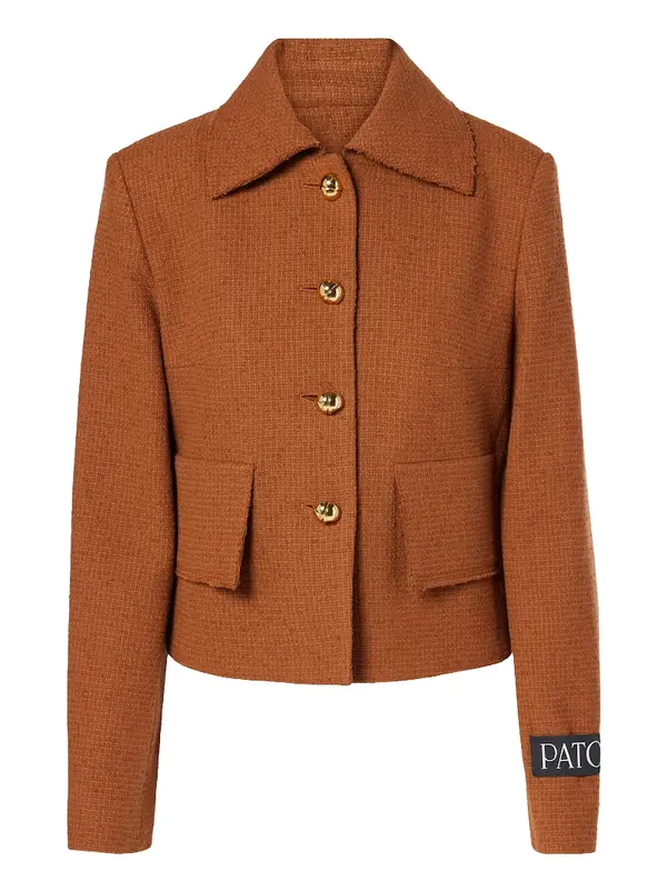 Patou Iconic Wool-blend Jacket - Brown