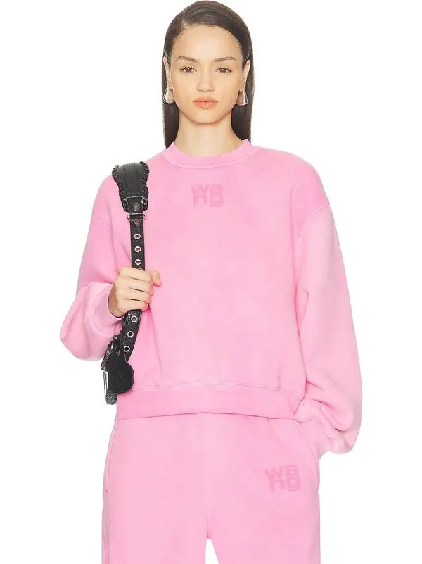 Alexander Wang Essential Terry Crew Sweatshirt - Washed Lotus
