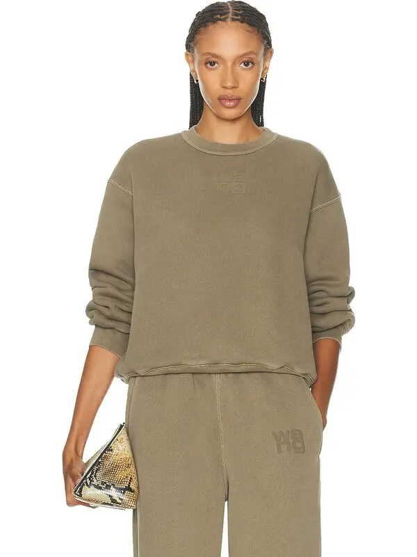 Alexander Wang Essential Terry Crew Sweatshirt - Washed Walnut