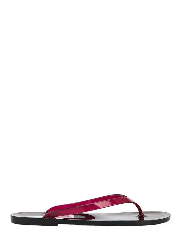 Christopher Esber Jo Flip Flop - Black & Cranberry