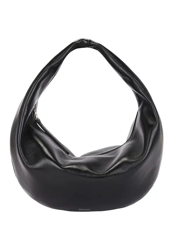 Khaite Olivia Patent Hobo Bag - Black