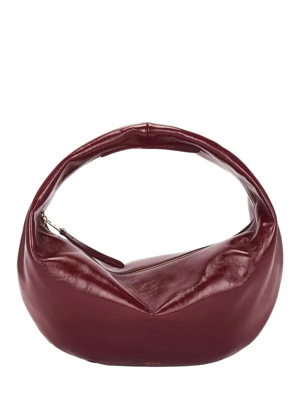 Khaite Olivia Patent Hobo Bag - Oxblood