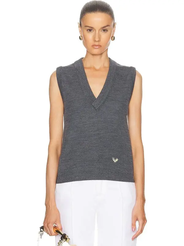 Bottega Veneta Sleeveless Wool Sweater Vest - Thunder
