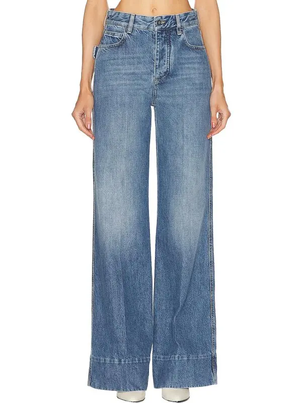 Bottega Veneta Wide Leg Denim Pants - Mid Blue