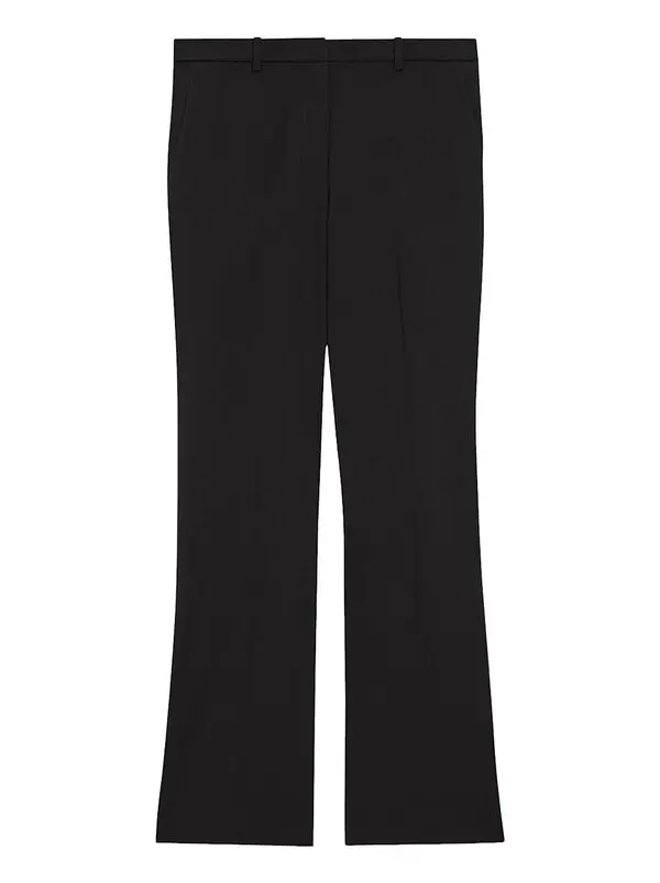 Theory Traceable Wool Straight-leg Trousers - Black