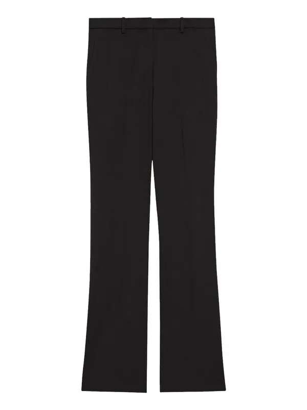 Theory Traceable Wool Straight-leg Trousers - Black