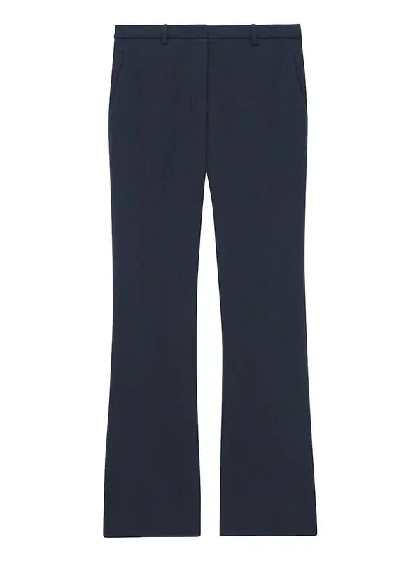 Theory Traceable Wool Straight-leg Trousers - Nocturne Navy