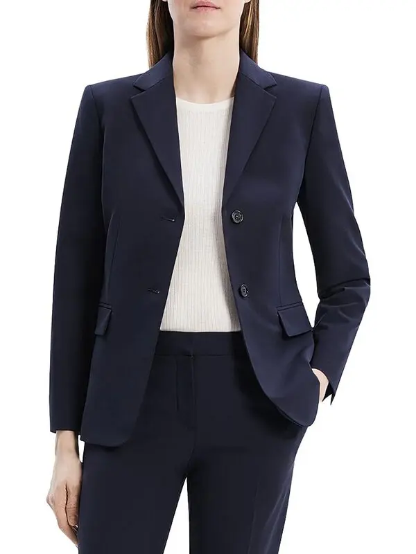 Theory Single-breasted Slim-fit Blazer - Deep Navy