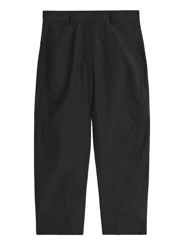 Cos Nylon Barrel-leg Pants - Black