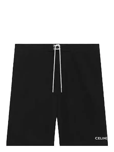 Celine Nylon Swim Shorts - Black