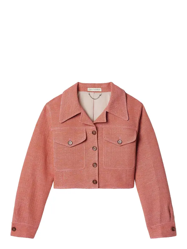 EMILIA WICKSTEAD Nics Cropped Cotton-blend Tweed Jacket - Multi