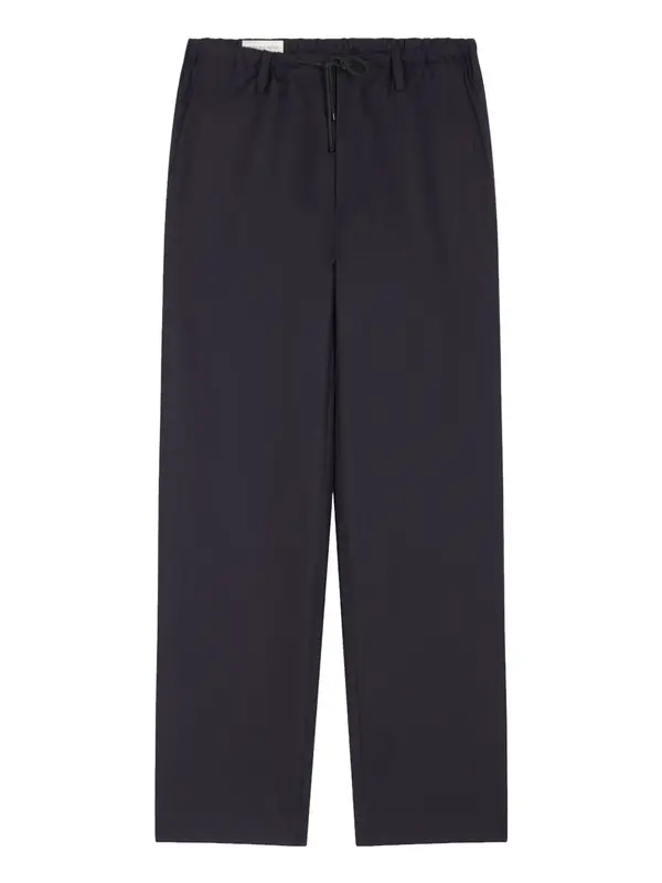 Dries Van Noten Drawstring Straight Trousers - Blue