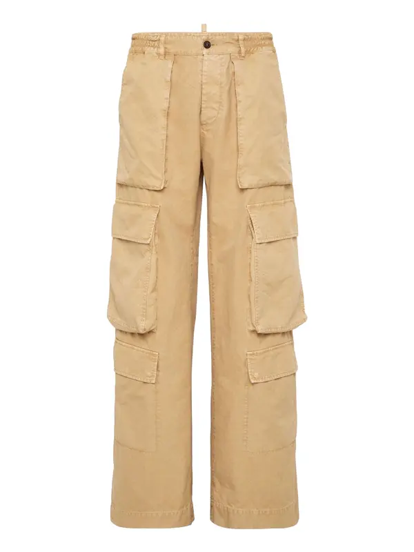 Dsquared2 Panelled Multi-pocket Cargo Trousers - Neutrals