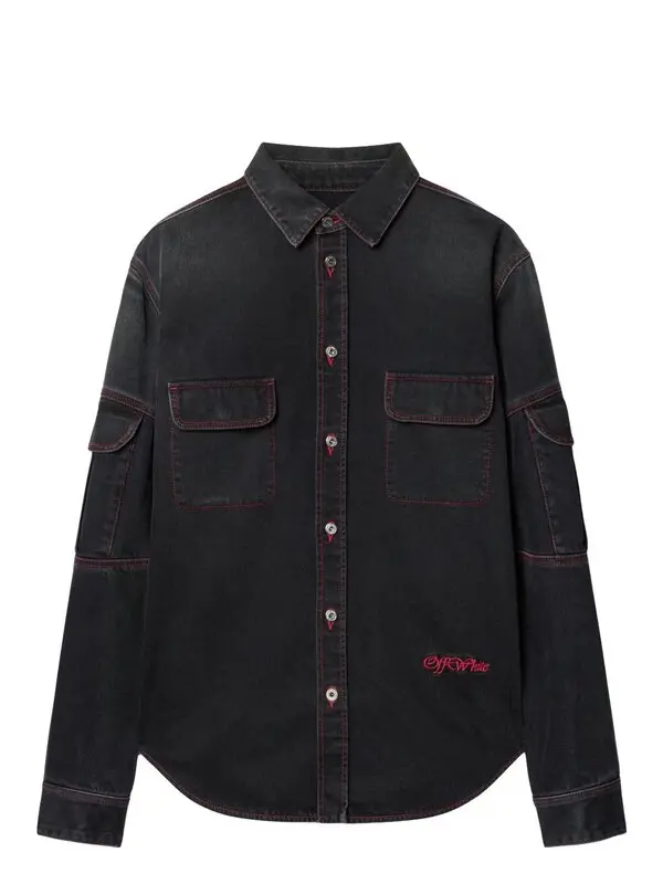 Off-White Script Samurai Shirt - Black