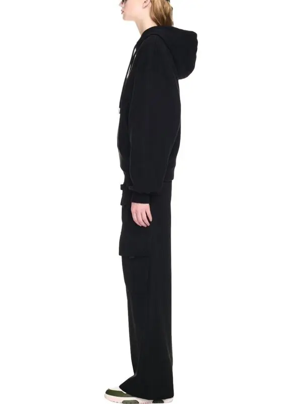 Off-White Logo Embellished Hoodie - Black