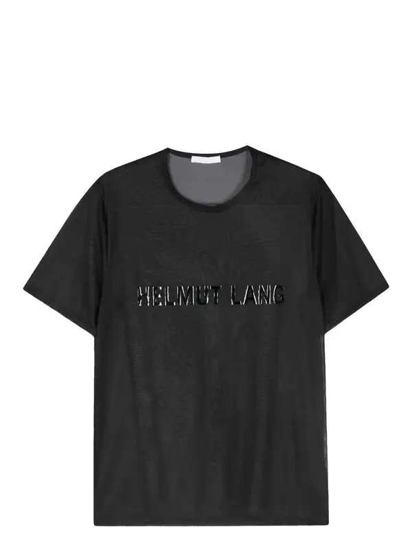 Helmut Lang Logo-appliqué Sheer T-shirt - Black