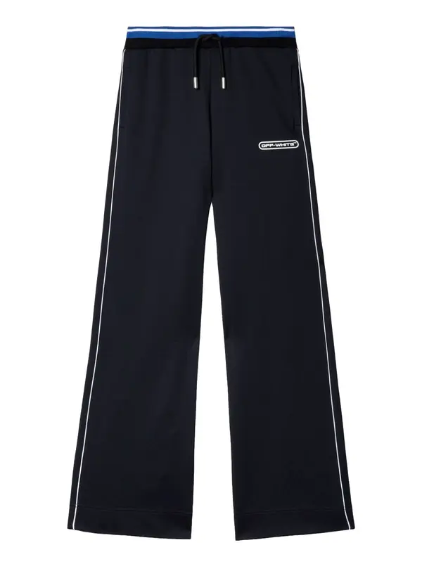 Off-White Printed Straight Track Pants - Black
