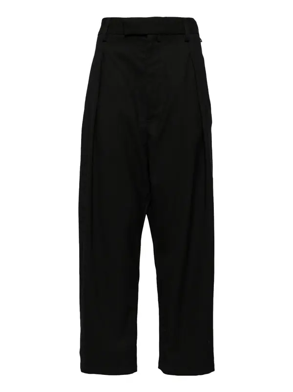 MORDECAI Straight-leg Virgin Wool Trousers - Black