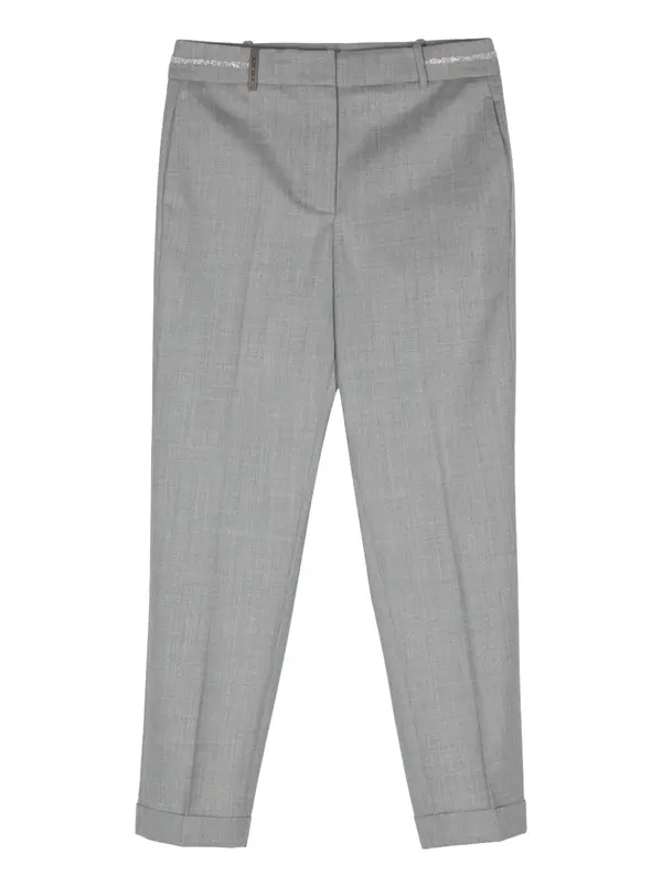 Peserico Punto Luce-chain Trousers - Grey