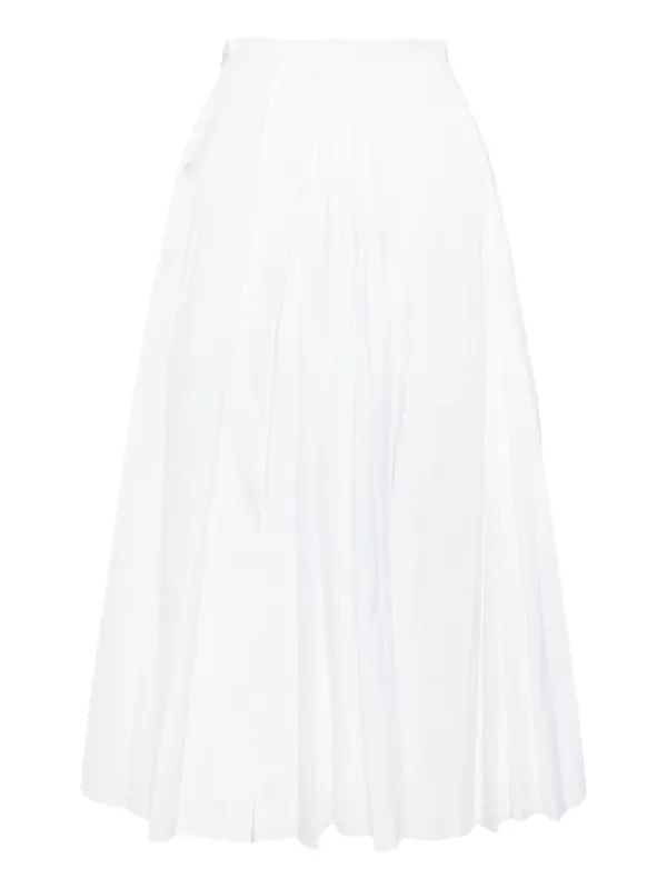 JIL SANDER Pleated Skirt - White