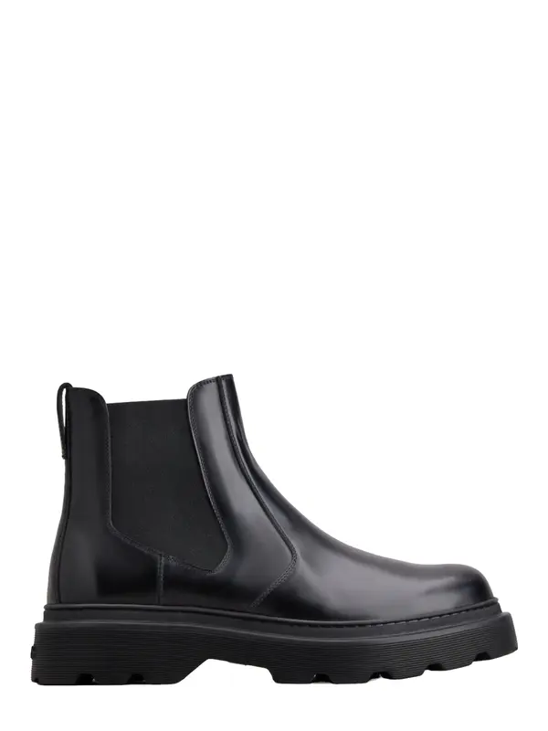 TOD'S Ankle Leather Chelsea Boots - Black