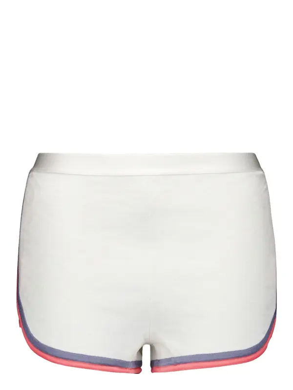 Fendi Contrast-trim Knit Shorts - White