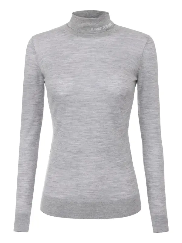 Elisabetta Franchi Roll Neck Jumper - Grey