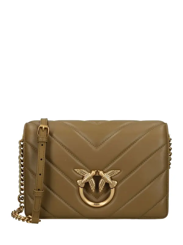 Pinko Classic Love Click Cross Body Bag - Green