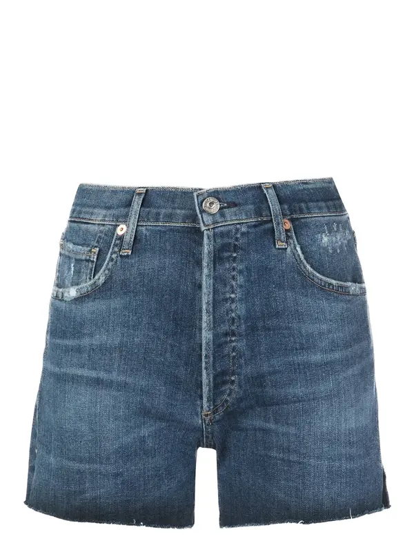 Citizens Of Humanity Marlow Distressed Denim Shorts - Blue