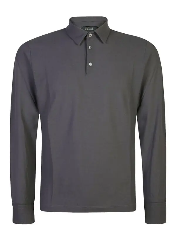 ZANONE Slim-cut Cotton Polo Shirt - Grey